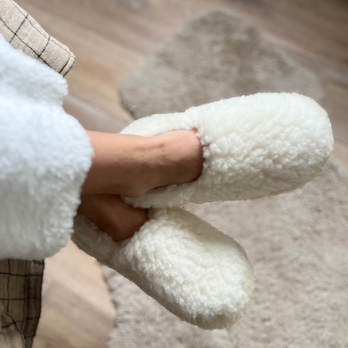 Pure Wool Fleece Slippers