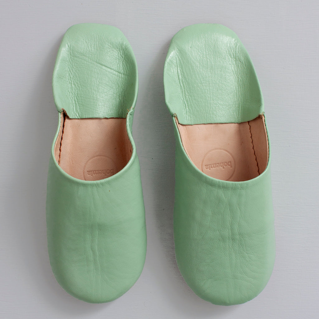 Ladies Moroccan Slippers in green