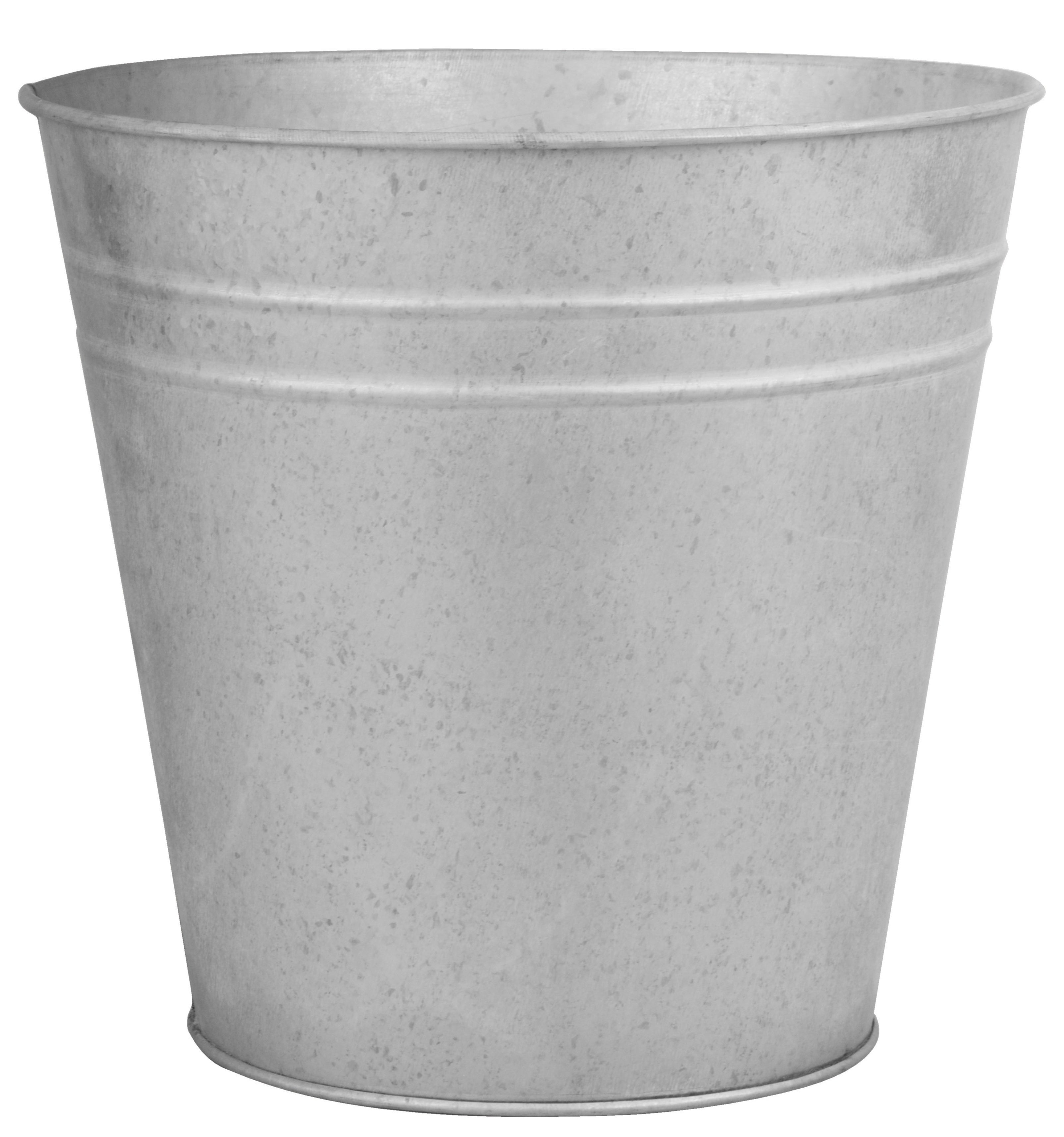 Small Round Zinc Metal Plant Pot