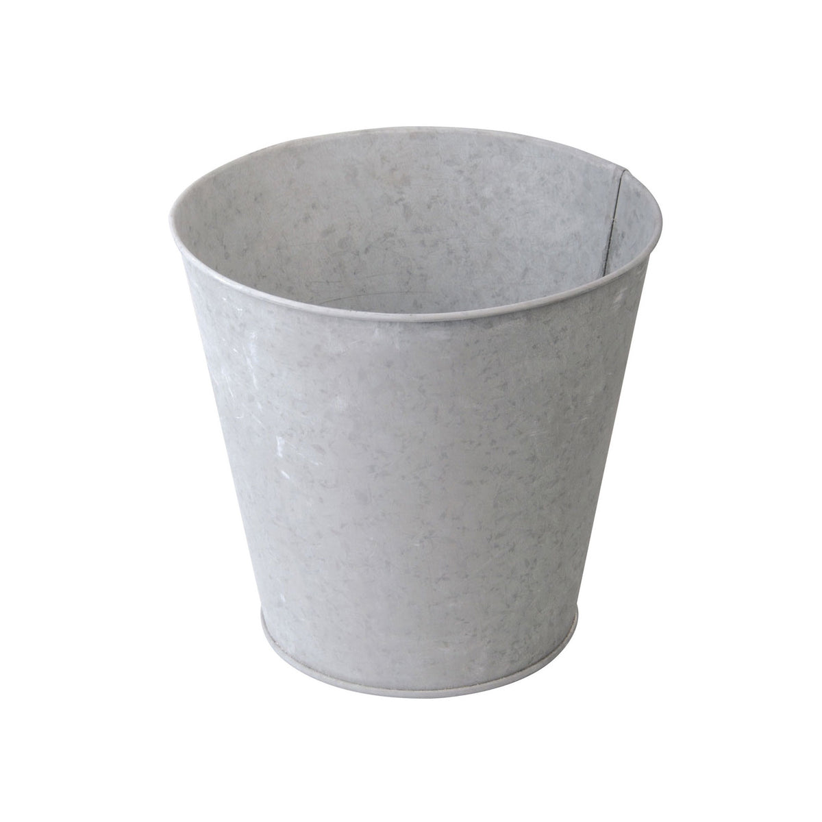 Small Round Zinc Metal Plant Pot