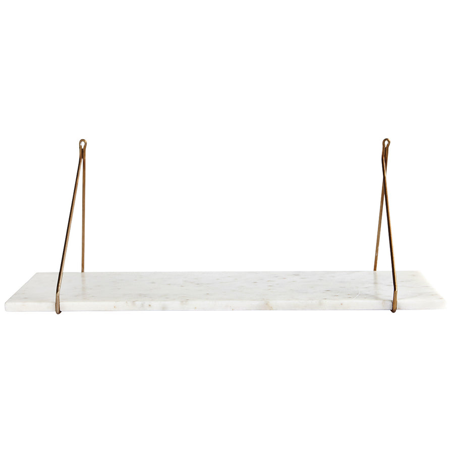 Marble Hanging Shelf with brass brackets – Idyll Home